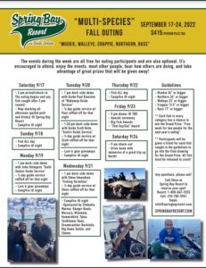 Events, Outings & Covid Information | Spring Bay Resort & Guide Service